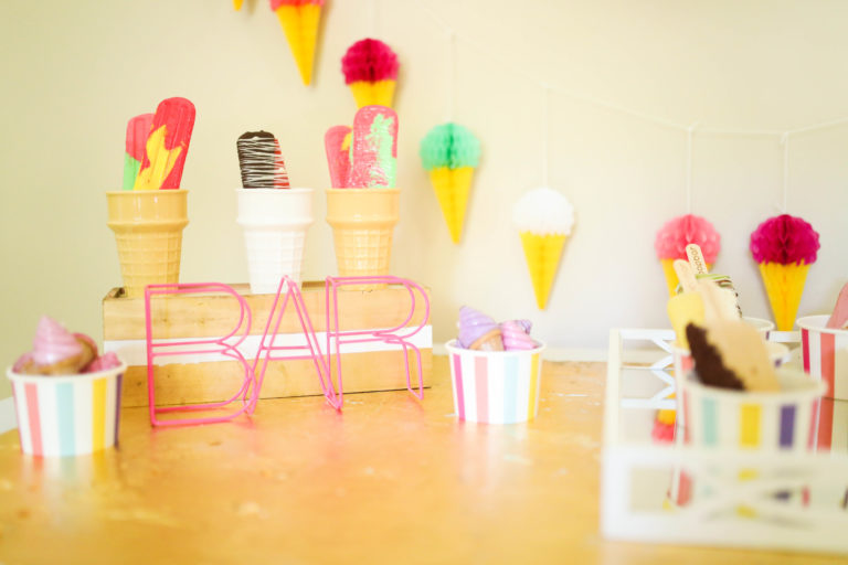 Ice Cream Pop Bar Party - Sarah Sofia Productions