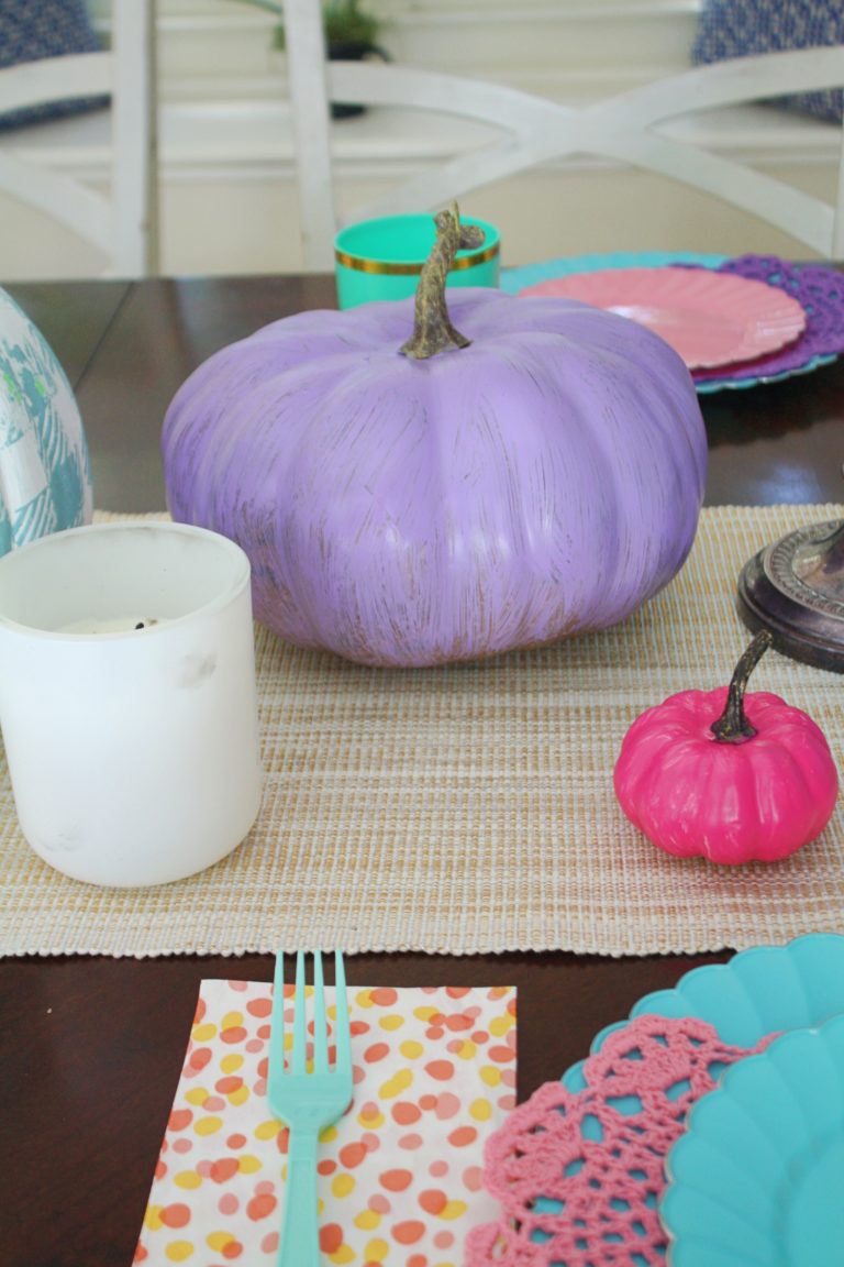 Simple Fall Decorating Tips Using Pastel Painted Pumpkins - Sarah Sofia ...